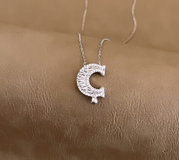 Baget Kesim Zirkon Taş İşleme Ç Harf Kolye | Reyhan Coşkun