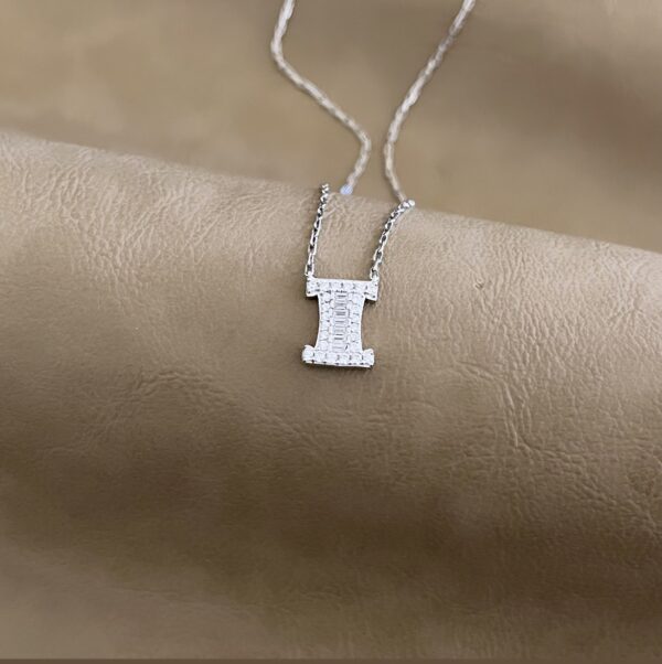 Baget Kesim Zirkon Taş İşleme I Harf Kolye | Reyhan Coşkun