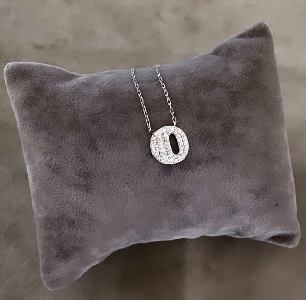 Baget Kesim Zirkon Taş İşleme O Harf Kolye | Reyhan Coşkun