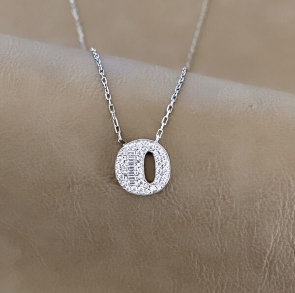 Baget Kesim Zirkon Taş İşleme O Harf Kolye | Reyhan Coşkun